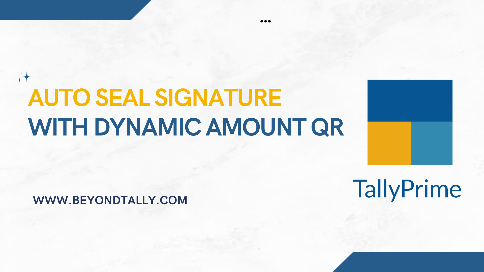 Auto Seal Signature with dynamic amount QR - Beyond Tally